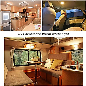 Ba15s 1156 1141 S8 12V-24V Led Bulbs, 5Watt Low Voltage Bayonet Single Contact, 500Lm Warm White 3000K, for RV, Outdoor Landscape Lighting and Camper, Boat Lights. (Pack of 2)