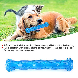 JOROBURO Dog Chew Toys, Silicone Non Toxic Tasteless Safe Bite Resistant Pet Molar Teeth Cleaning Stick, Puppy Toothbrush Interactive Dog Toys for Small Medium Large Dogs Pet (Blue L)