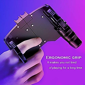 GOFOYO K21 Mobile Game Controller for PUBG/Call of Duty/Fortnite,aim Trigger Fire Buttons L1R1 Shooter Sensitive Joystick,Gamepad for 4.7-6.5 inch iPhone & Android Phone