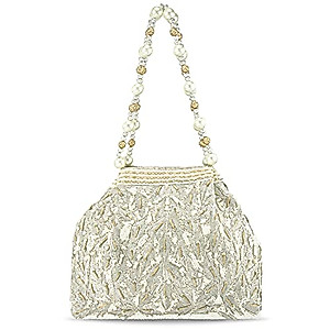 Aheli Potli Bags for Women Evening Bag Clutch Ethnic Bride Purse with Drawstring (P65W)