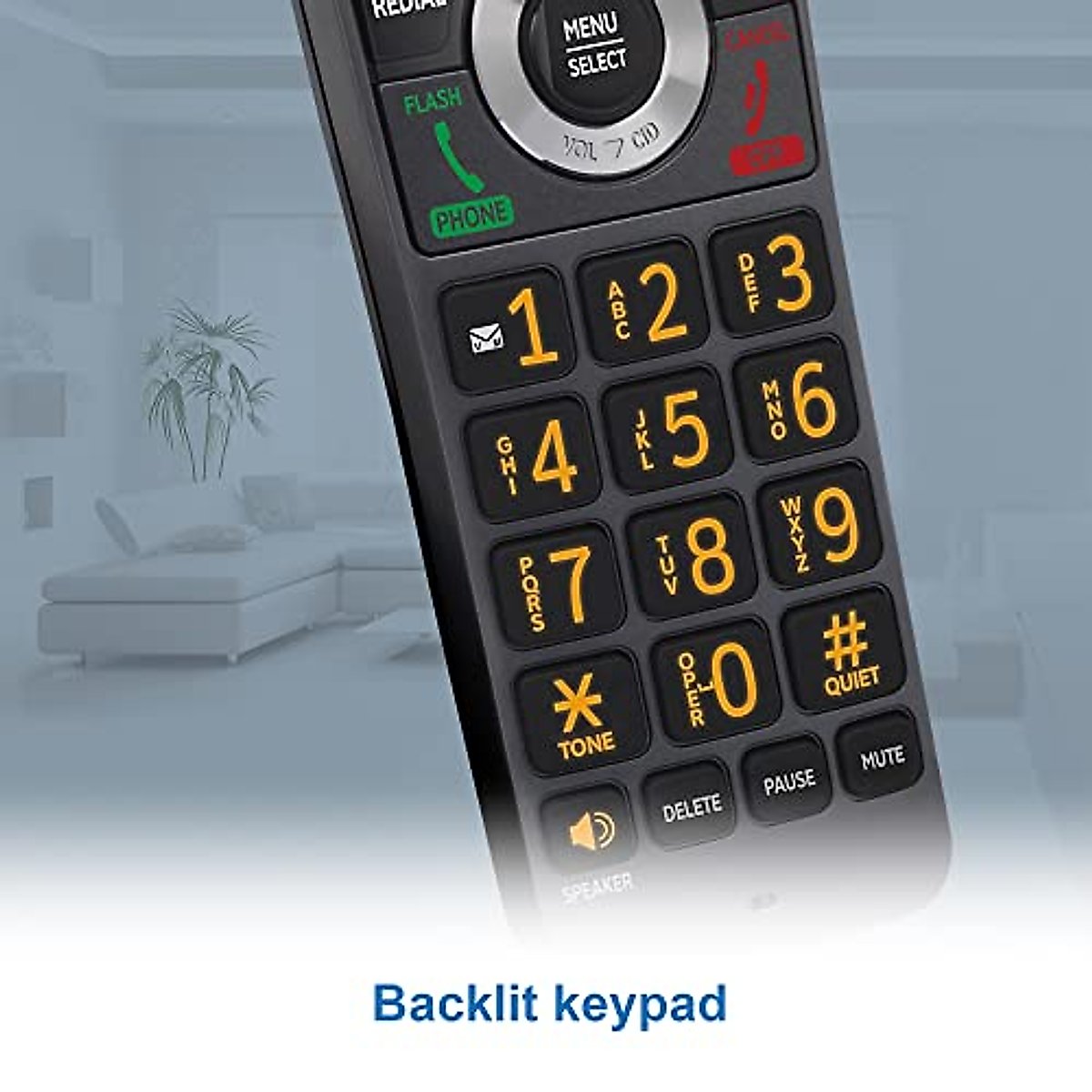 AT&T GL2101-2 DECT 6.0 2-Handset Cordless Home Phone with Call Block, Caller ID, Full-Duplex Handset Speakerphone, 2" White Backlit Display, Lighted Keypad (Graphite & Black)