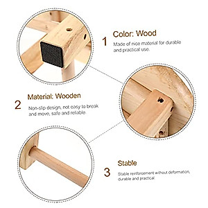 SEWOART 1pc Bathroom Stool Stools Creative Stool Bedside Stool Century Gardening Stool Foot Stepping Stool for Chair Mini Sitting Pedicure Low Potty Decorative Shoe Solid Wood