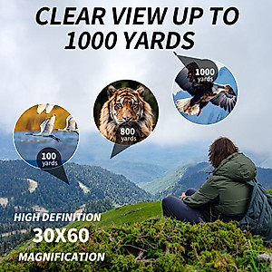 PISEZ 30X60 Compact Binoculars for Adults and Kids，Lightweight Foldable Easy Focus Small Binoculars for Bird Watching Hunting Concert Traveling Theater Opera Sightseeing