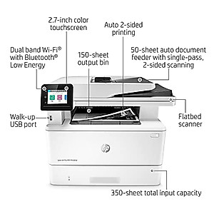 HP Laserjet Pro M428dw Wireless Multifunction Laser Printer with Simple Setup & Security Features (W1A28A)