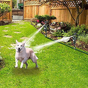 AbcoTech Motion Activated Sprinkler/Animal Deterrent – Ultra Humane & Safe Way of Scaring Away Wild Animals - Deer Deterrent Devices, Cat Deterrent Outdoor, Coyote Deterrent - Deter All Animals Safely