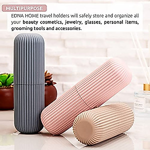 EDNA HOME Travel Toothbrush Holder, 3 Sets