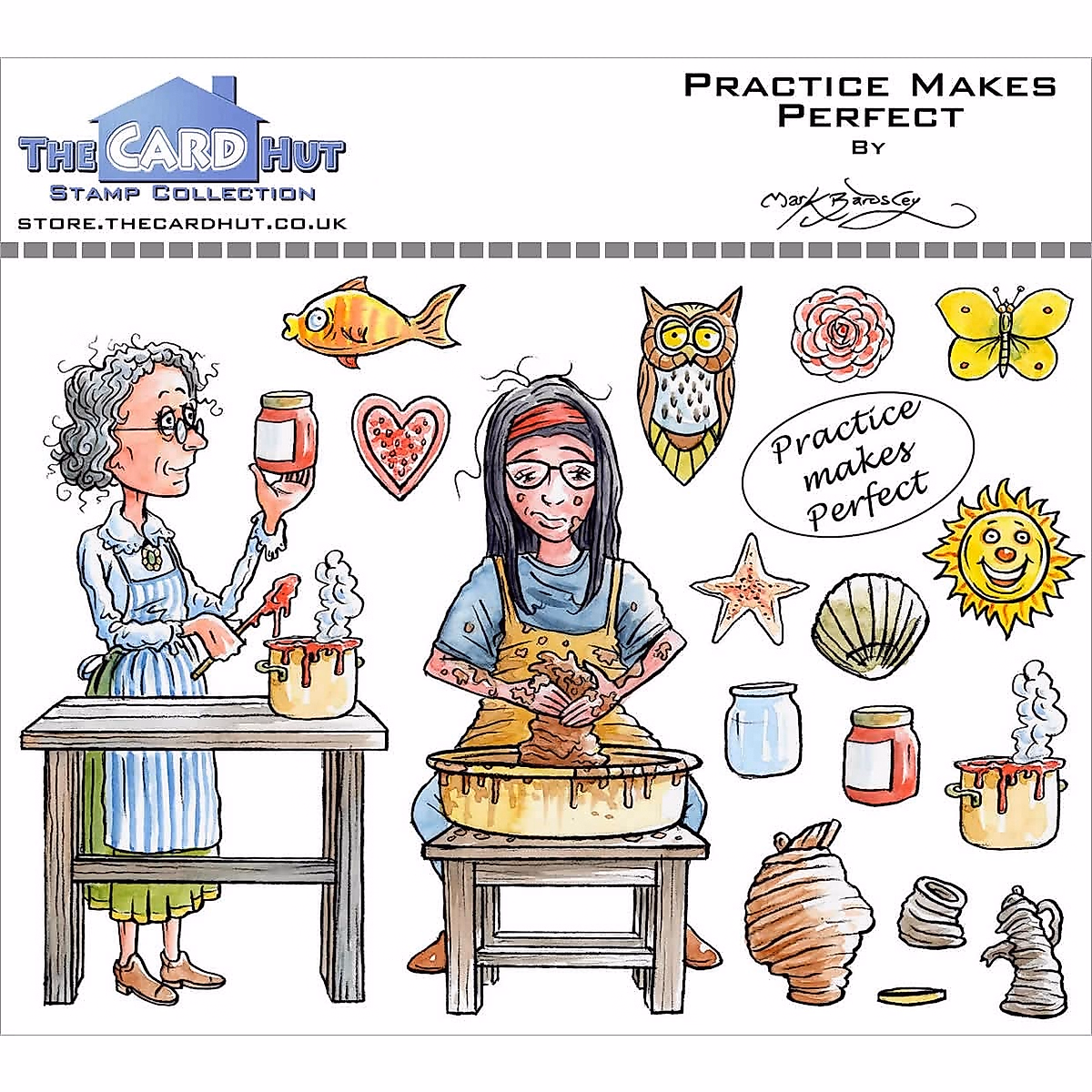 The Card Hut Clear Stamps 4X6 PRCTC PRFT, Garden Sheds-Practice Makes Perfect