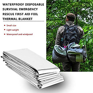 Emergency Blanket Pack-3,Foil Mylar Thermal Blankets Space Blanket 52"x82" Designed for NASA, Outdoors, Hiking, Survival, Marathons or First Aid, Natural Disasters, Retain Body Heat, Keeps You Warm.