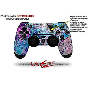 WraptorSkinz Vinyl Decal Skin Compatible with Sony PS4 Controller PlayStation 4 Original Slim and Pro Graffiti Splatter (Controller NOT Included)