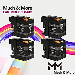 MM MUCH & MORE Ink Cartridge Replacement for Brother LC109 XXL LC109BK LC109XXL LC-109 to Used for MFC-J6520DW J6720DW J6920DW Printers (4-Pack, Black, Super High Yield)