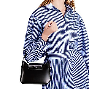 Kate Spade New York Sam Icon Spazzolato Leather Mini Hobo Bag Black One Size