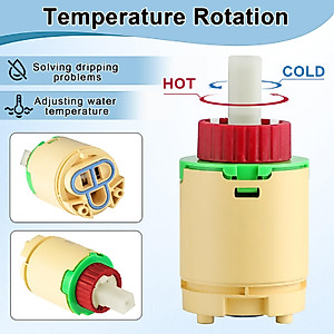 HJ-40 JL01GJ Shower Cartridge Replacement,40mm Faucet Cartridge Replacement,for Replaces Cartridge on Many Brands Tub and Shower Valve