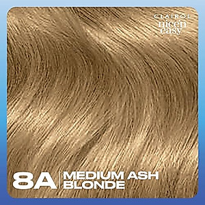 Clairol Nice'n Easy Permanent Hair Dye, 8A Medium Ash Blonde Hair Color, Pack of 1