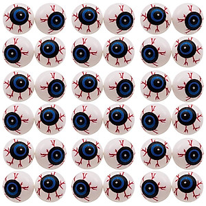Halloween Eyeballs - 50 Pack Bag of 2" Plastic Eyeballs for Halloween Party Favor, Trick or Treat, Props and Decoration