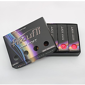 ACCUFLI Max Soft Golf Balls (Matte Pink 12PK)