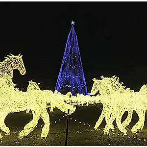 KAQ 115FT 300LED Warm White Christmas String Lights Indoor/Outdoor, Waterproof Christmas Lights with 8 Modes, Clear Wire Fairy Tree Lights for Garden Bedroom Christmas Decorations (Warm)