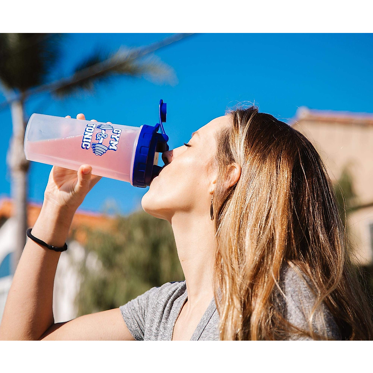 "Gym & Tonic" Plastic Shaker Bottle | Holds Ounces