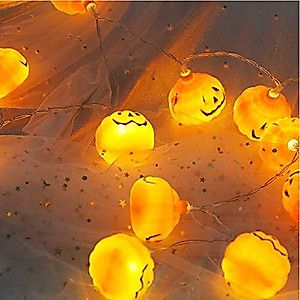 1m/2m/3m Halloween Pumpkin Led String Lights Garden Home Party Decoration Holiday String Light Halloween Lights 2M 20 LEDs（Arrived in About 15 Days）