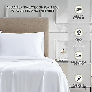 SUPREME ELEGANCE Hotel Percale Cotton Rich Sheets, Polka Dot Navy Full Size Bed Sheet, Wrinkle-Resistant, Brushed for Extra Softness, Luxury Bed Sheets Full, Elasticized Deep Pocket Bedding Set