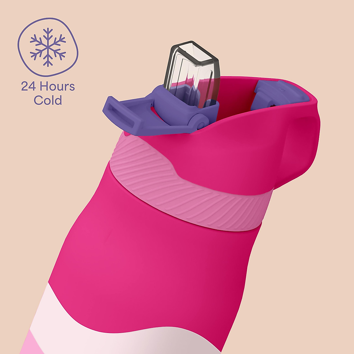 Ottle Cove Cruiser Stainless Steel Water Bottle - 24 oz Insulated Flask with Leak Proof Lid BPA-Free - Reusable Gym Water Bottle for Travel, Camping & Sports - Classic Wave