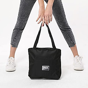 Tote Bag for Women Travel Work School Beach Bag and Internal Purse Baby, Yoga, Gym Large Canvas (Carbon with Front Phone Pocket)