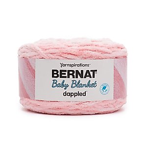 Bernat Baby Blanket Dappled Ever After Pink Yarn - Ball of 300g/10.5oz - Polyester - 6 Super Bulky - 220 Yards - Knitting/Crochet