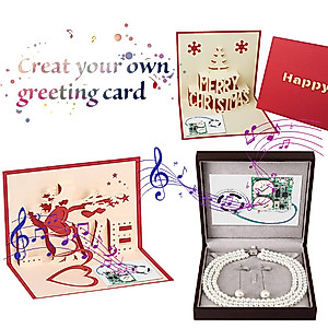Icstation DIY Light Sensor Sound Module, Micro USB Recordable Sound Chip 8M Memory Speaker Talking Programmable Music Player Box for Birthday Greeting Card Anniversary Present