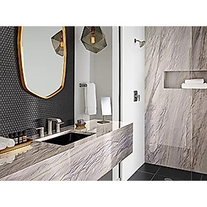 Moen Genta LX Brushed Nickel Two-Handle Widespread Modern Bathroom Faucet, Valve Required, T6708BN