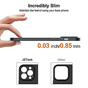 JETech Upgraded Slim (0.85 mm Thin) Case for iPhone 13 Pro 6.1-Inch, Camera Lens Cover Full Protection, Slim Fit Ultra Thin Lightweight Matte Hard PC, Support Wireless Charging (Black)