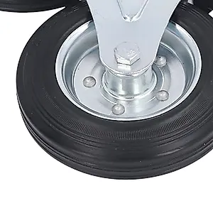 Fafeicy Stair Climbing Wheel, 6 Inch 300LBS Load Capacity Triangular Rubber Caster, Slip Resistant, Galvanized Iron Hub, Solid Tire for Stairs, Fafeicycpav6mgnh1