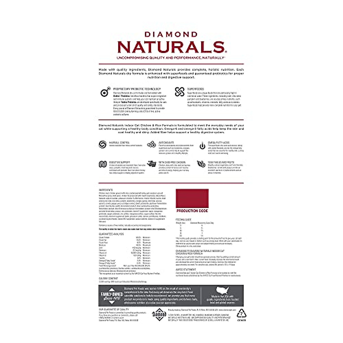 Diamond Naturals Premium Real Meat Recipe Dry Indoor Cat Food with Protein from Cage-Free Chicken, Antioxidants, Probiotics to Support Healthy Immune and Digestive Systems 18lb