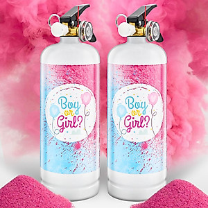 Gender Reveal Fire Extinguisher Smoke Powder for Gender Reveal Decorations 2Pack Large Gender Reveal Extinguisher Color Powder with Biodegradable Power Colored for Baby Gender Reveal Party Ideas