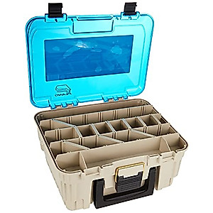 Plano 1349-00 Two Level Magnum 3449 Tackle Box, Sandstone/Blue, One Size