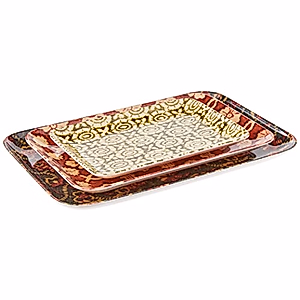 THOMAS PAUL Ex Libris, Asst. of 3 Melamine Tray Set, Multi