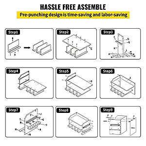 VEVOR Power Tool Organizer, Wall Mounted Drill Holder, 4 Hanging Slots Drill Charging Station, 2-Shelf Cordless Drill Storage, Polished Wooden Toolbox for Saw, Wrench, Screwdriver Drill