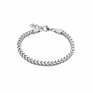 Stainless Steel Polished 8-8.6 inch Heavy Wheat Bracelet Silver 316L Stainless Steel Chain 5*5mm Bracelet