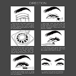 EASITENSION DIY Eyelash Extension, 3D Effect Glue Bonded Band Cluster Lashes Individual Lash Clusters Volume Lashes Set, At Home Eyelash Extension, C curl Lashes Pack 12mm,14mm (KIT)