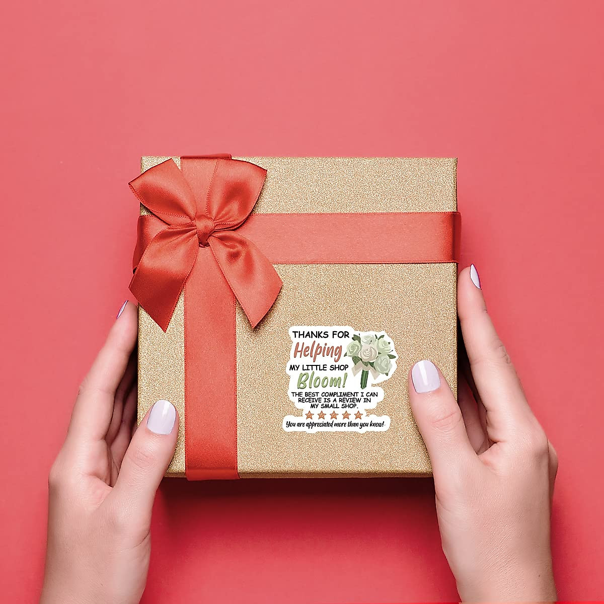 Thanks for Helping My Little Shop Bloom Stickers,Thank You Stickers,Small Shop Stickers,Mail Envelopes Stickers Handmade Stickers for Small Business,Handmade Goods,Online Retailers,500 PCS