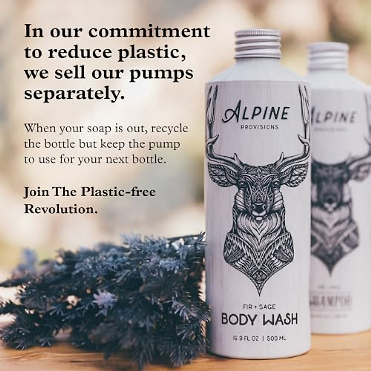Alpine Provisions Cedar & Sandalwood Conditioner - Naturally Moisturize, Repair, & Strengthen with Essential Oils, Sunflower oil & Aloe Vera, Vegan, Sulfate - Plant-Based Hair Care - 16.9 FL Oz