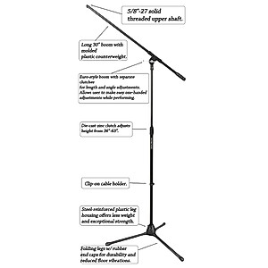 MS7701B Tripod Microphone Stand Package - 2 Stands