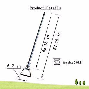 MXJIAELE Stirrup Hoe Garden Hoe Edger Weeder Hollow Hoe Gardening Tool Long Handle Weeding Hoe Portable Household Vegetable Garden Soil loosening Planting Tool