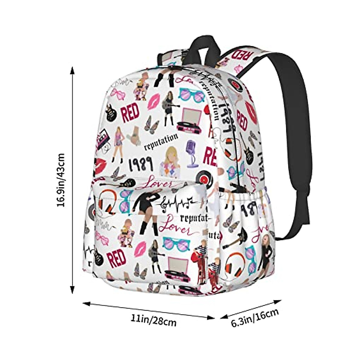 SHISHANGNX Music Backpack 16 Inch Lightweight Laptop Backpack Travel Bag