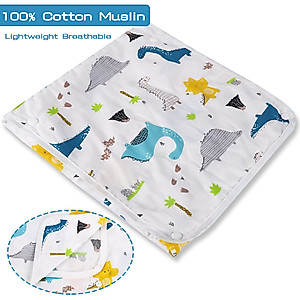 SJEhome Car seat Covers for Babies boy Girl,Light Weight Muslin,Carseat Canopy for Newborn Infant Carrier,2 Layers Windows of Mesh/Fabric,Fit All Baby Car Seat,Dinosaur