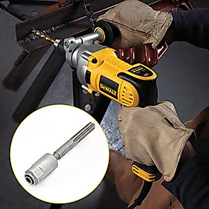 Kyuionty SDS Max to SDS Plus Adapter, 40Cr Steel SDS-max to SDS-Plus Drill Converter Shank Quick Tools for Demolition Hammers, Rotary Hammers (Silver)