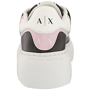 A|X ARMANI EXCHANGE Women's Super Platform Sneakers, Black, 9