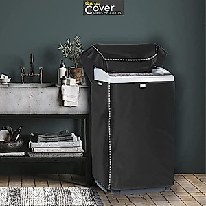 Portable Washing Machine Cover,Top Load Washer Dryer Cover,Waterproof Full-Automatic/Wheel Washing Machine Cover(24"25"38"inches,Black)…