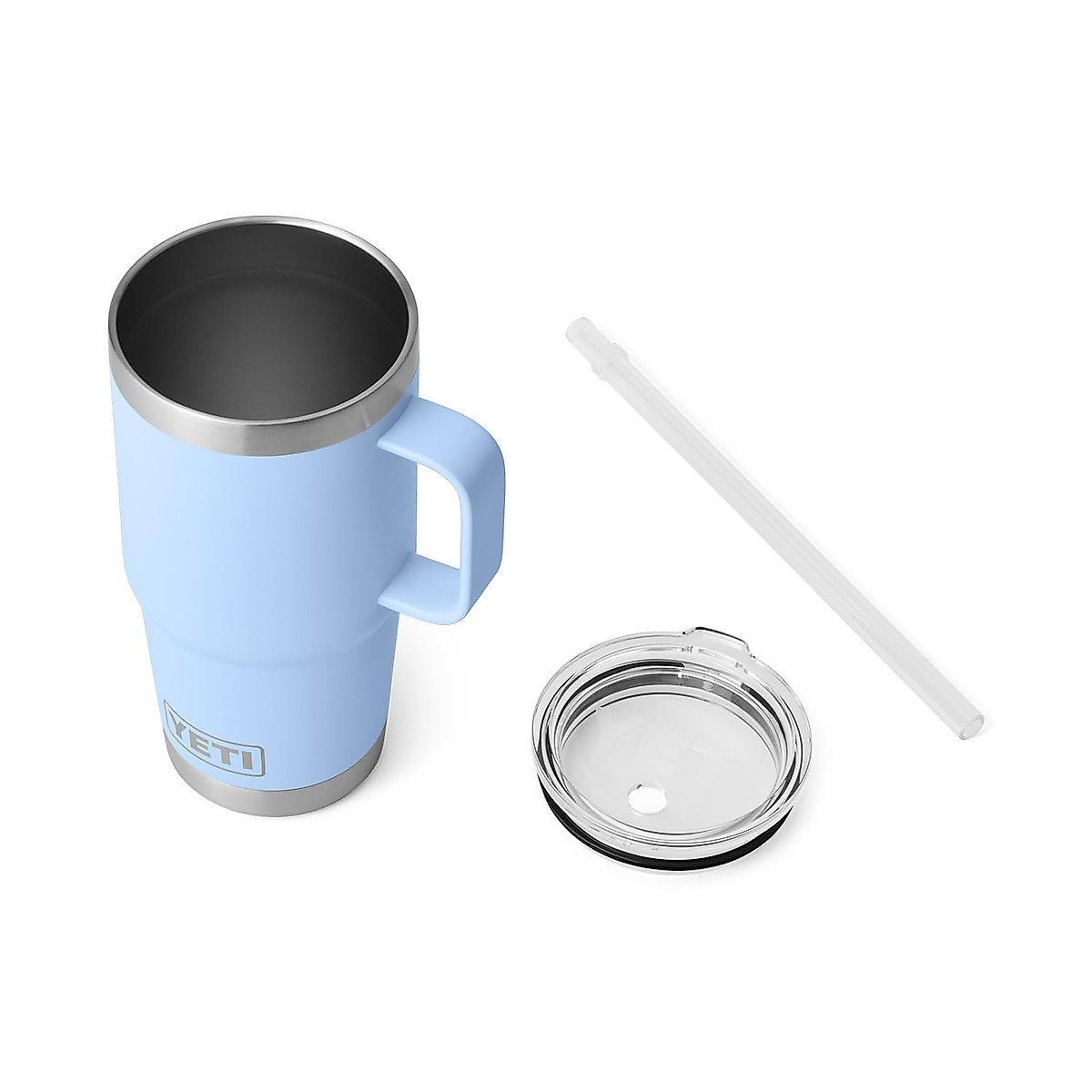 YETI Rambler 25 oz Straw Mug, Vacuum Insulated, Stainless Steel, Big Sky Blue