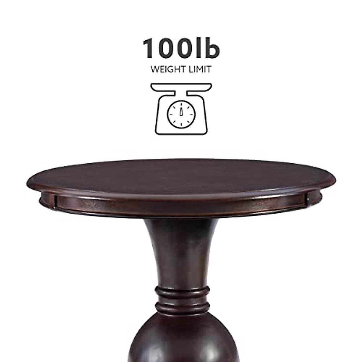 Powell 809-350 Espresso Round Accent Table 26"L x 26"W x 26"H