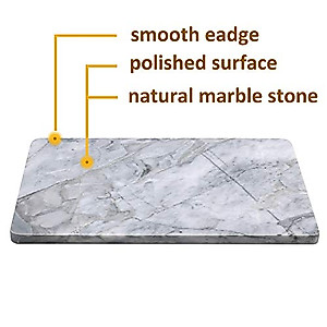 Rectangular Marble Vanity Tray for Counter, Bathroom, Dresser, Nightstand or Desk, 10-1/4" x 6-1/4"