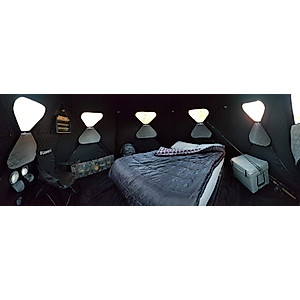 RDS Gear - Obsidian - Heavy Duty 4 Season Camping Shelter, 6-8 Person Capacity, Instant Pop-Up Tent, Insulated and A/C Ready, Removable Floor for Easy Cleaning or Ice Fishing